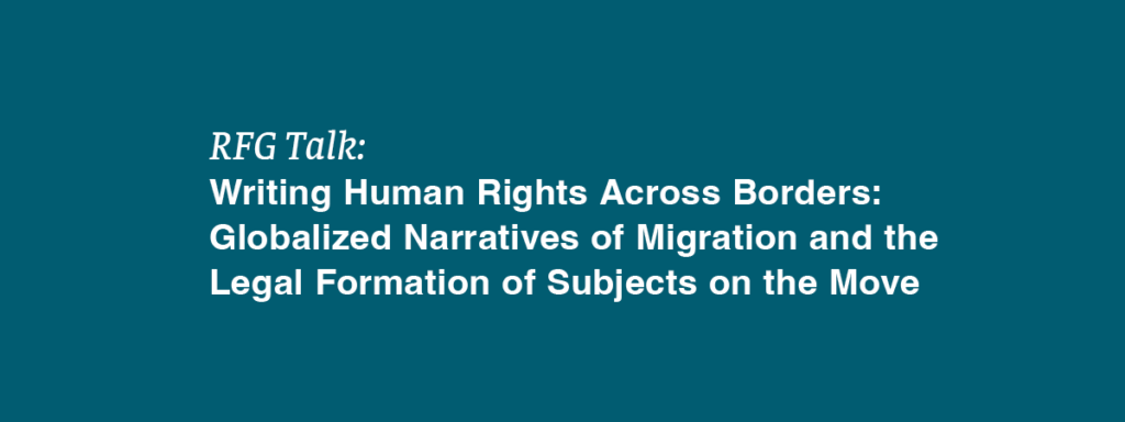Research Focus Group Talk: Writing Human Rights Across Borders ...